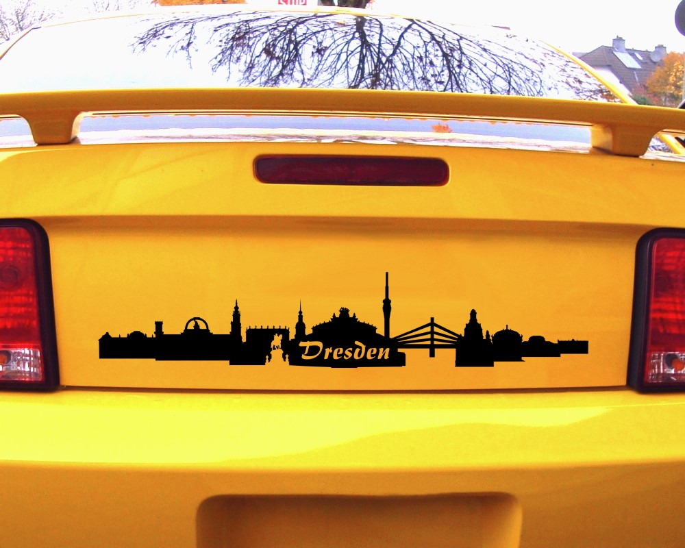 Autoaufkleber Dresden Aufkleber Skyline Sticker | plot4u