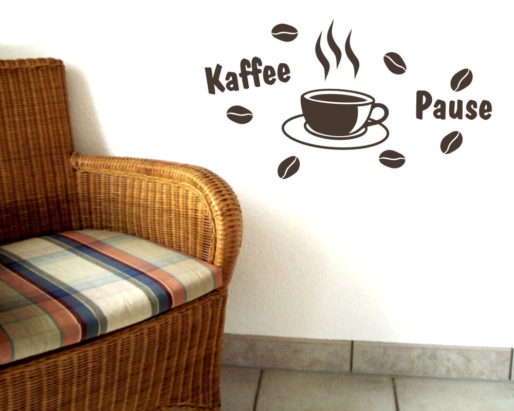Wandtattoo Kaffeepause Wandaufkleber Küche | plot4u