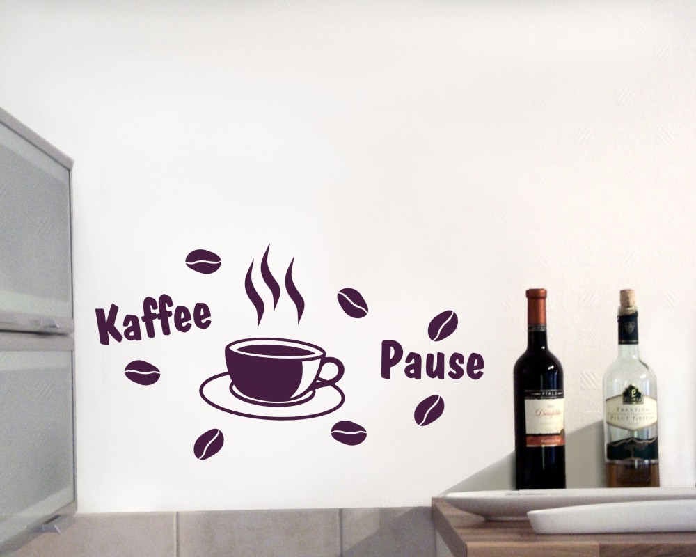 Wandtattoo Kaffeepause Wandaufkleber Küche | plot4u