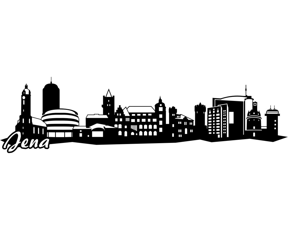 Wandtattoo Jena Skyline Wandaufkleber | plot4u