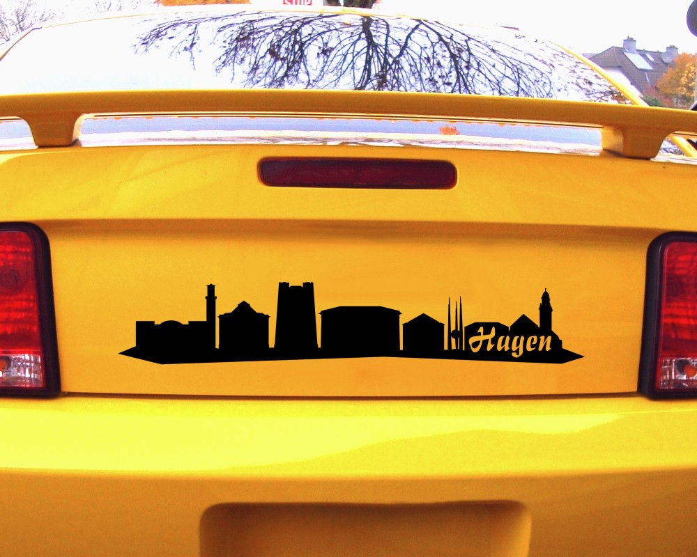 Aufkleber Hagen Skyline Autoaufkleber | plot4u