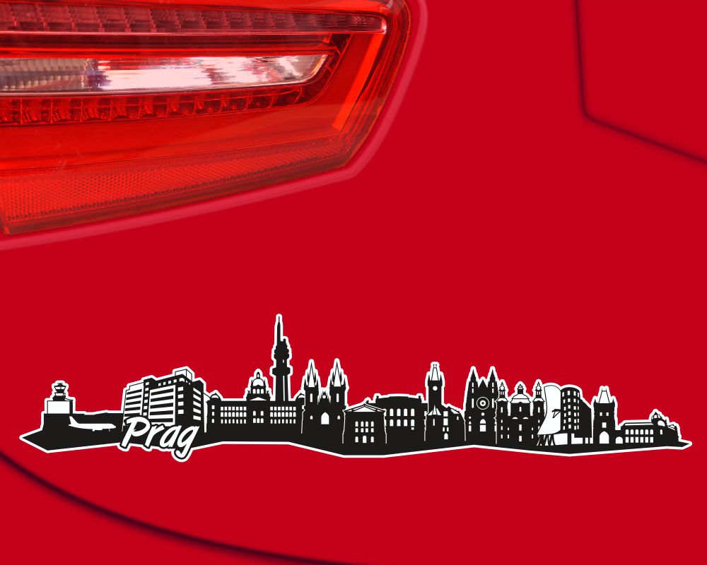 Prag Skyline Aufkleber Sticker Autoaufkleber City Gedruckt | plot4u