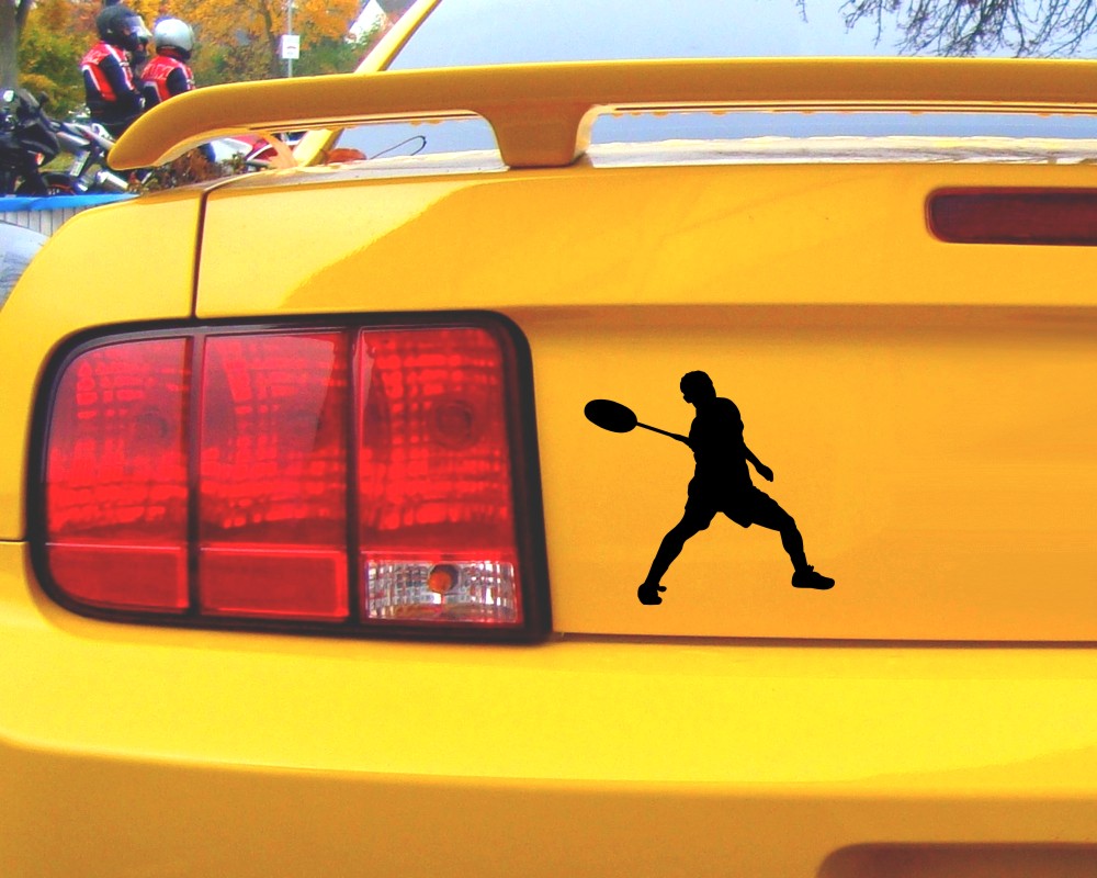 Aufkleber Badmintonspieler Drive Autoaufkleber | plot4u