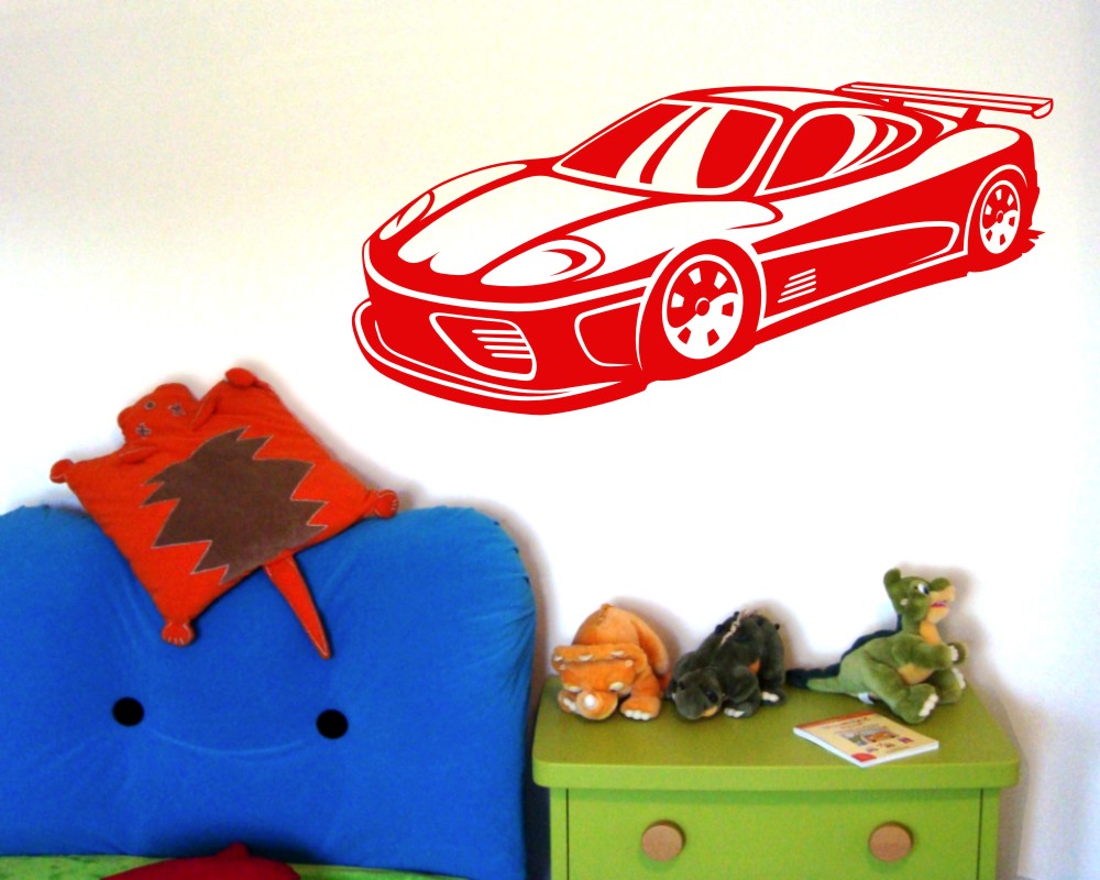 Wandtattoo Super Sportwagen Wandaufkleber Rennauto Rennwagen ...