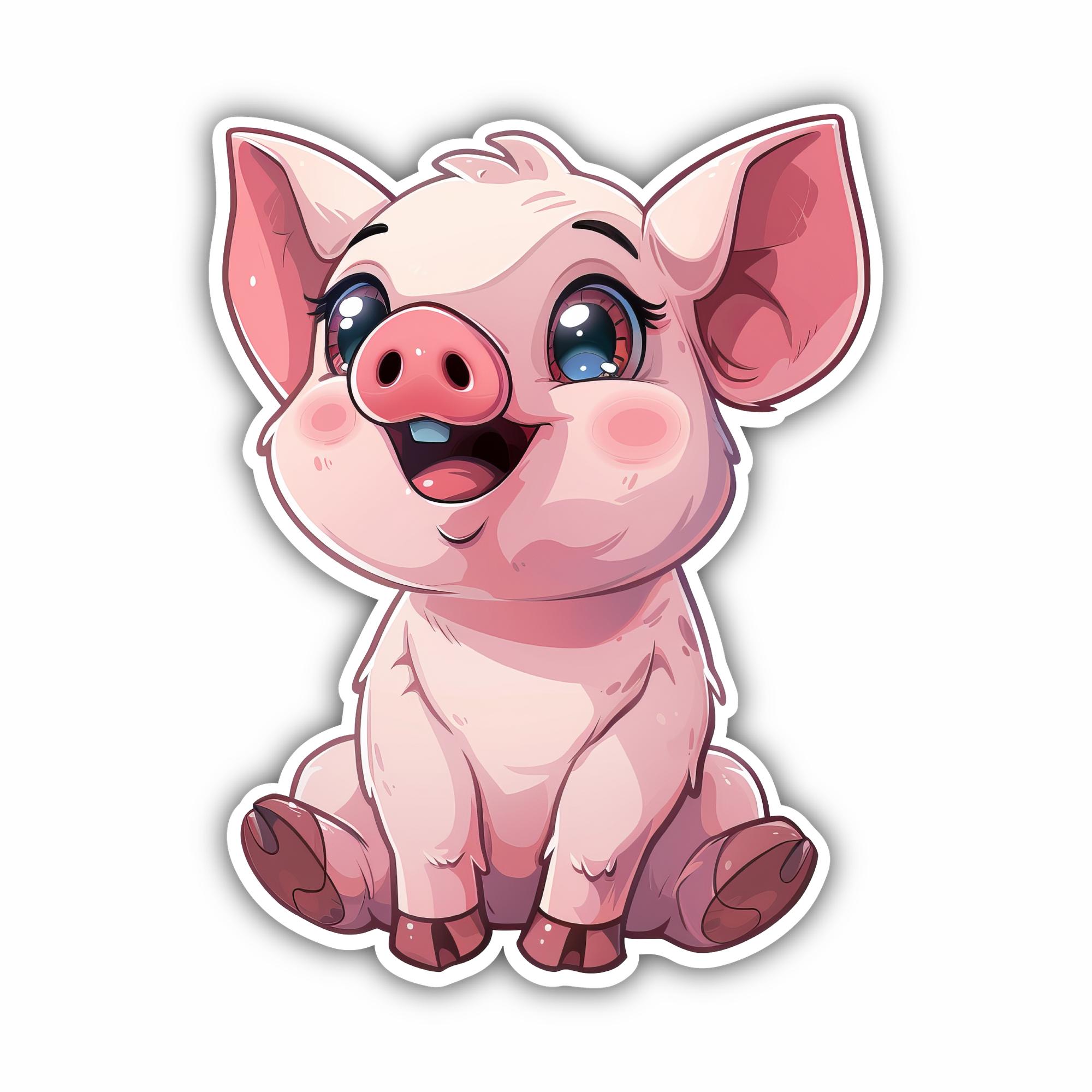 Süßes Kawaii Schwein Ferkel Aufkleber Autoaufkleber für Motorrad ...