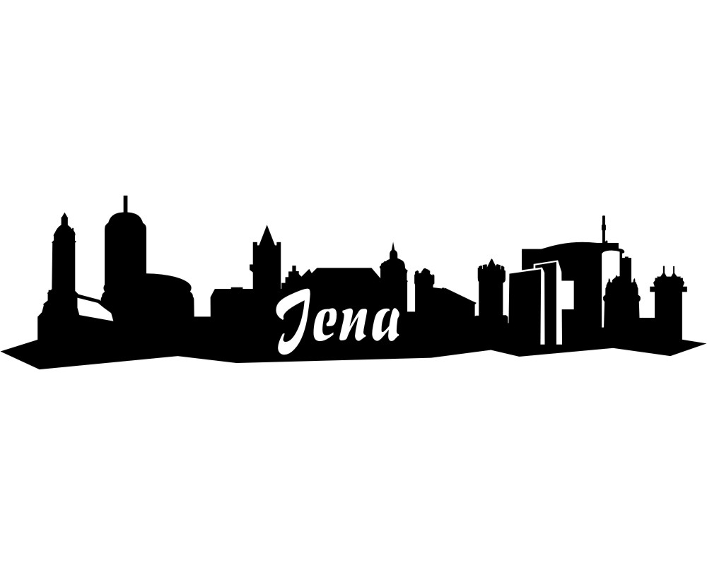 Wandtattoo Jena Skyline Wandaufkleber viele Farben und Größen sofort ...